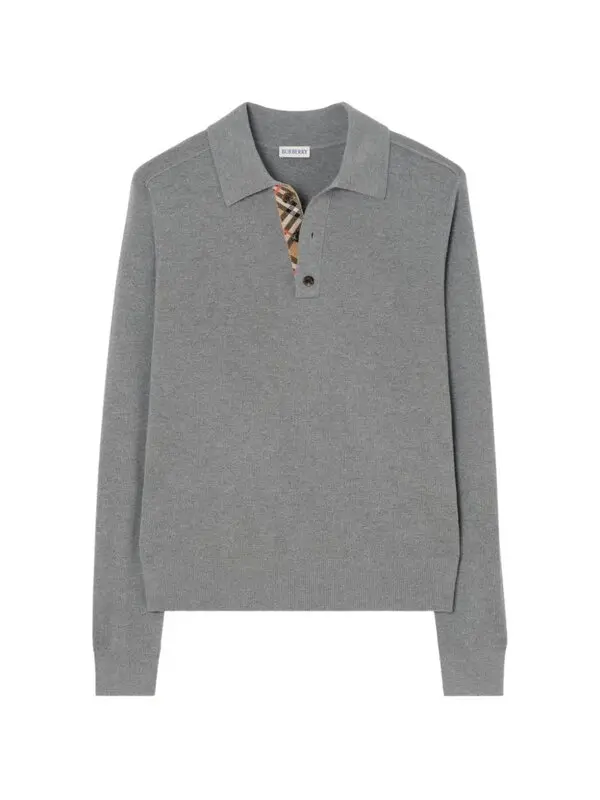 Burberry Long-sleeve Wool Polo Shirt