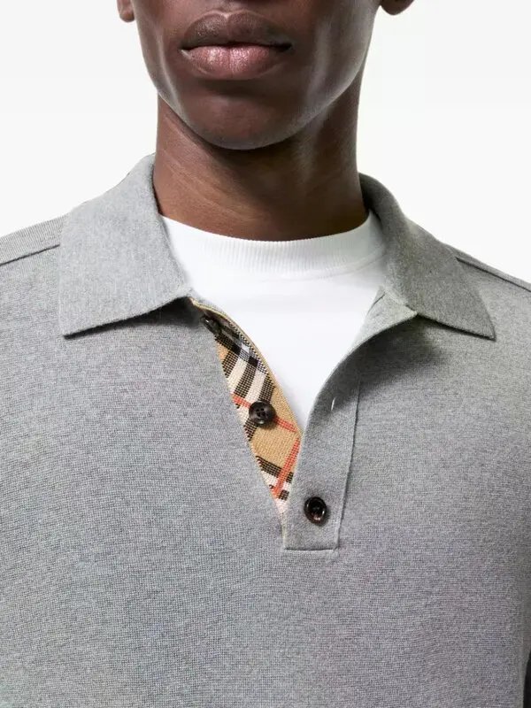Burberry Long-sleeve Wool Polo Shirt