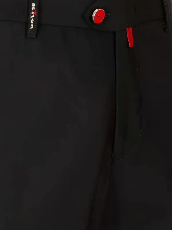 Kiton Logo Patch Elasticated Waistband Trousers