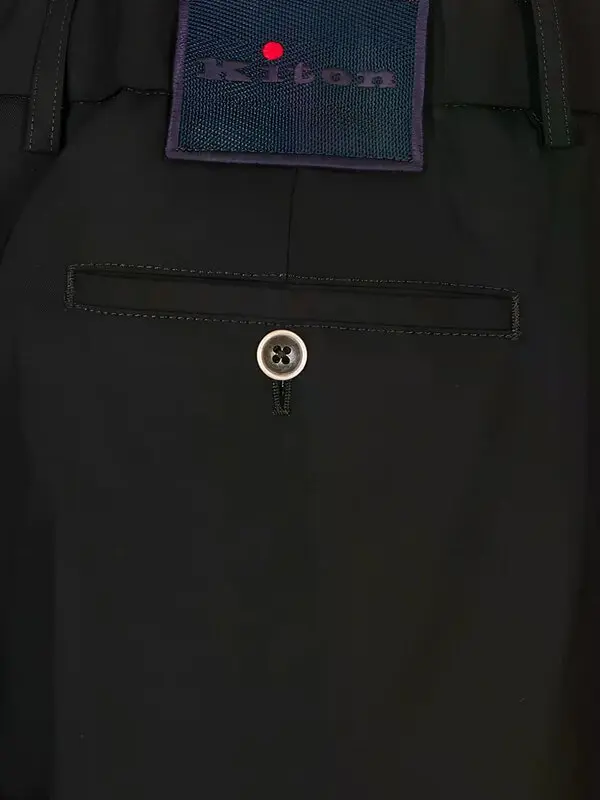 Kiton Logo Patch Elasticated Waistband Trousers