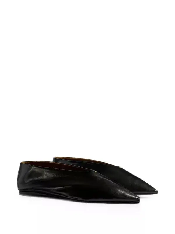 Khaite Staple-detail Ballet Flats - Black