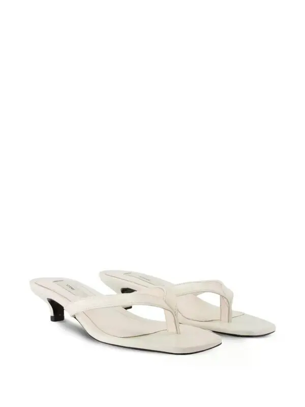 TOTEME Square-toe Leather Sandals