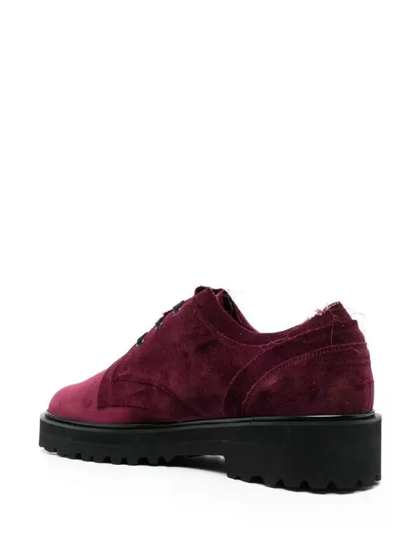 Yohji Yamamoto Velvet Lace-up Derby Shoes