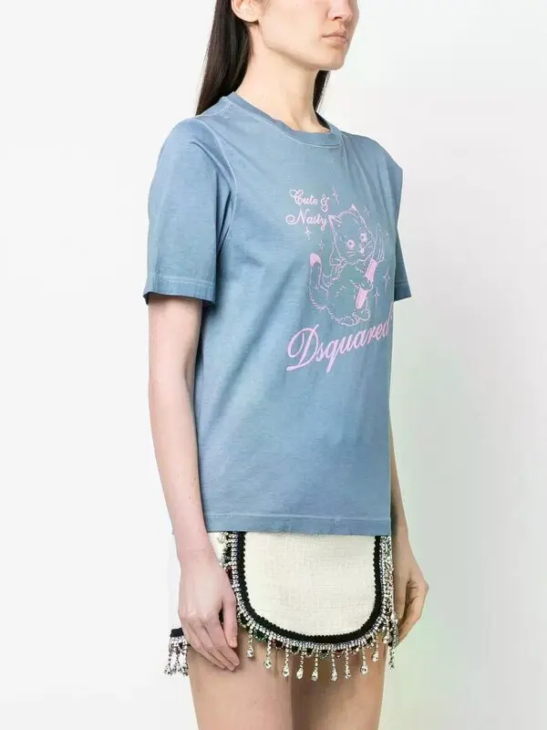 Dsquared2 Graphic Print Cotton T-shirt