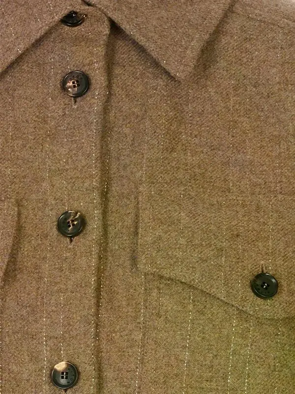 Kiton Pinstripe Pattern Flap-pocket Shirt