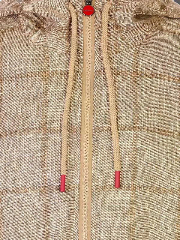 Kiton Check Zip-up Jacket