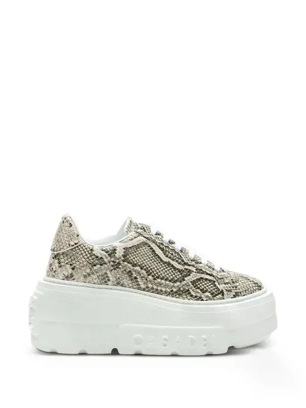 Casadei Nexus Basilisco Python-print Leather Sneakers