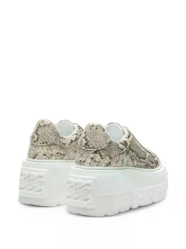 Casadei Nexus Basilisco Python-print Leather Sneakers