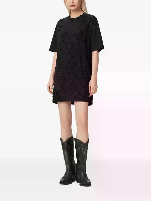 ALLSAINTS Darcey Bead-embellished Mini Dress - Black