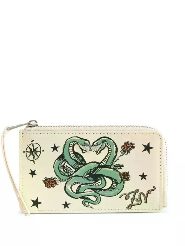 Zadig&Voltaire Zv Card Tattoo Card Holder - Neutrals