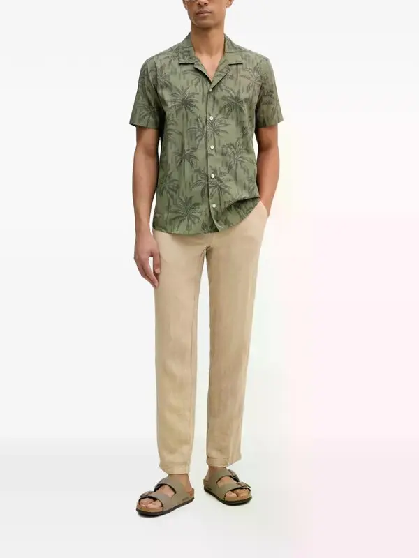 Karl Lagerfeld Drawstring Linen Trousers