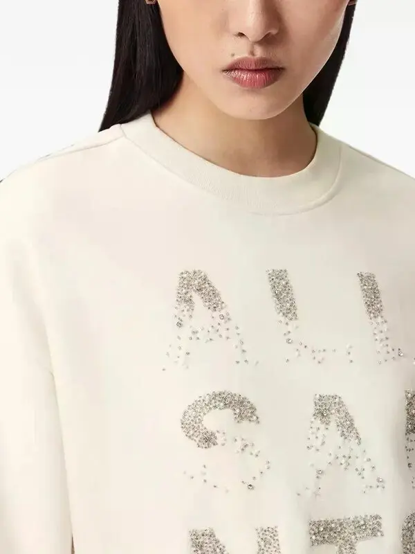 ALLSAINTS Embellished Cropped Sweatshirt