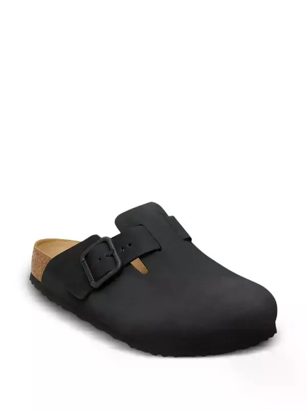 BIRKENSTOCK Boston Buckle-fastening Mules - Black