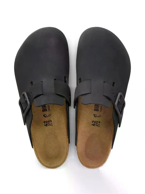 BIRKENSTOCK Boston Buckle-fastening Mules - Black