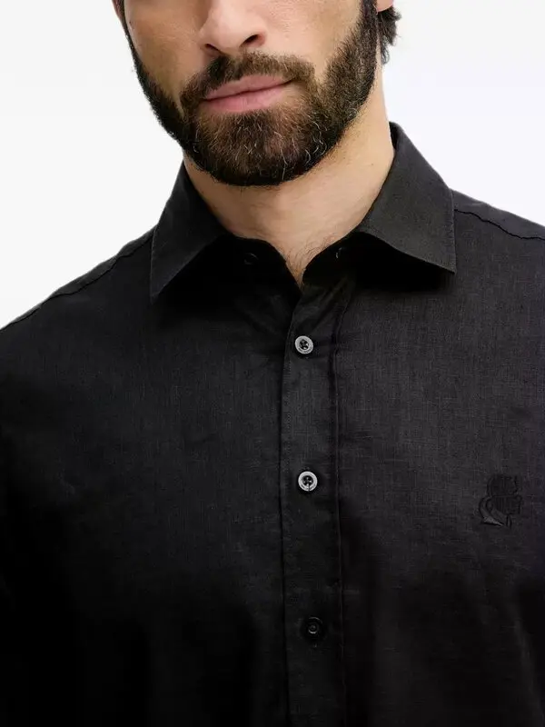 Karl Lagerfeld Logo-embroidered Button-down Shirt