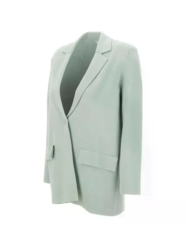 KANGRA Single-breasted Milano-stitch Blazer - Blue