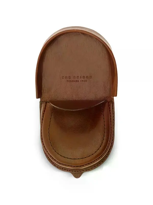 THE BRIDGE Logo-debossed Leather Coin Purse - Brown