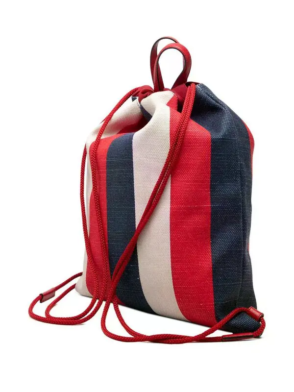 Gucci Sylvie Baiadera Web Drawstring Backpack