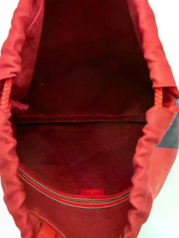 Gucci Sylvie Baiadera Web Drawstring Backpack