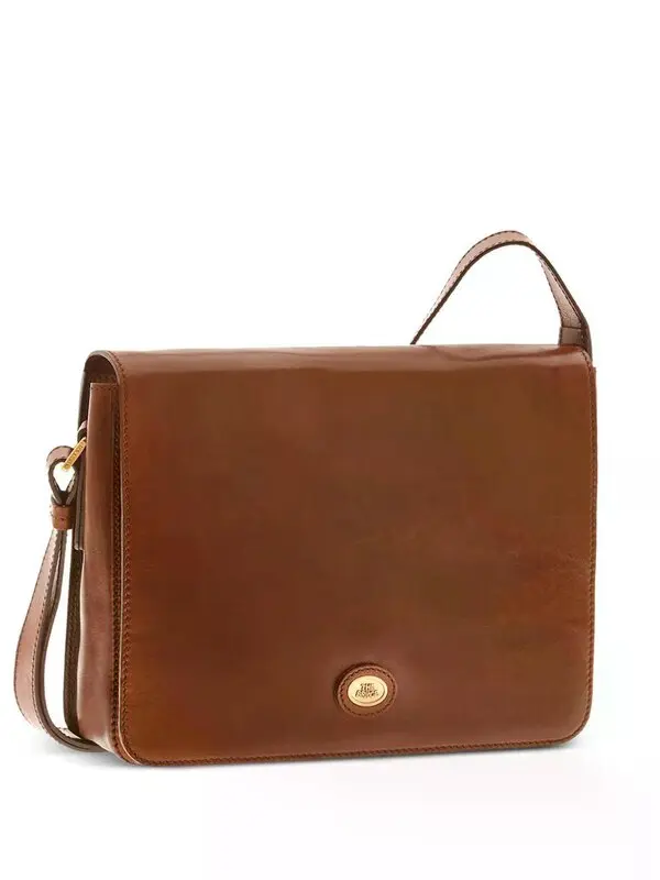 THE BRIDGE Leather Flap Shoulder Bag - Brown