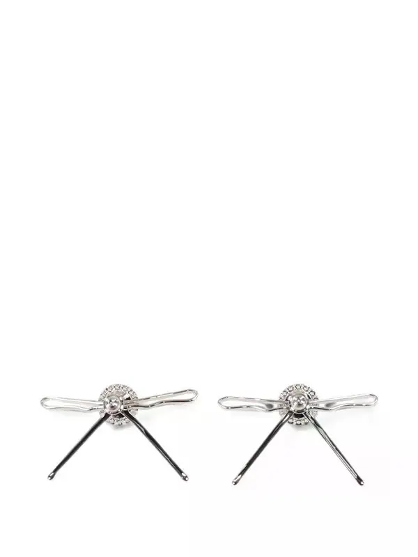 YVMIN Embellished Hair Clips - Silver