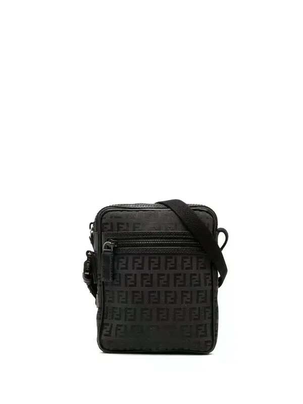 Fendi Zucchino Canvas Crossbody Bag - Brown