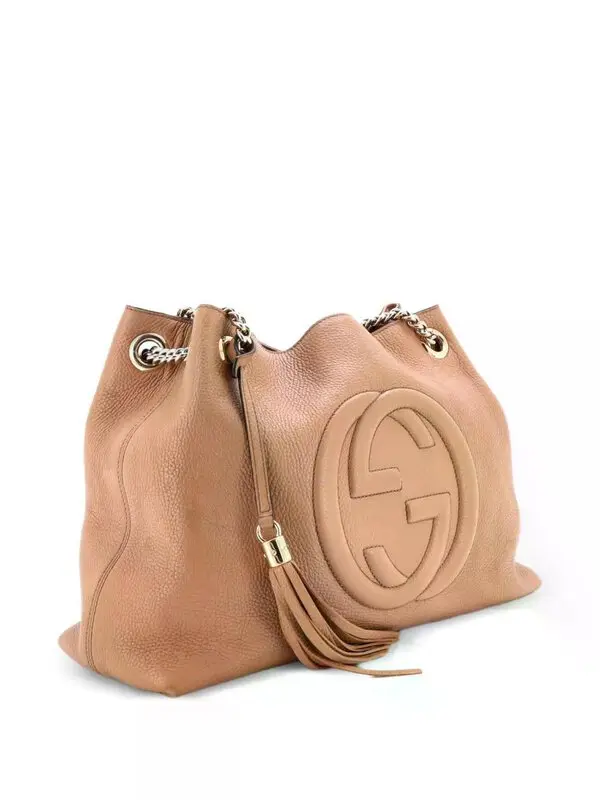Gucci Soho Chain Strap Leather Medium Shoulder Bag - Neutrals