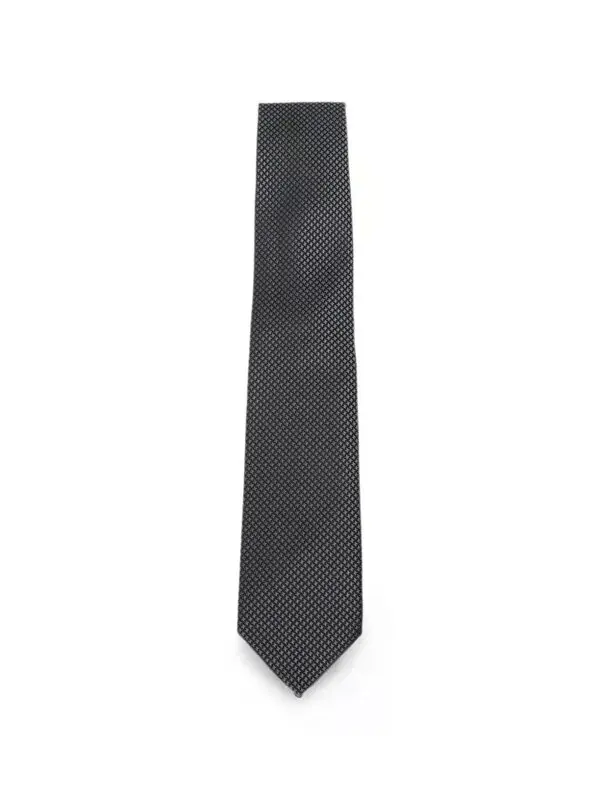 TOM FORD Houndstooth-pattern Tie - Black