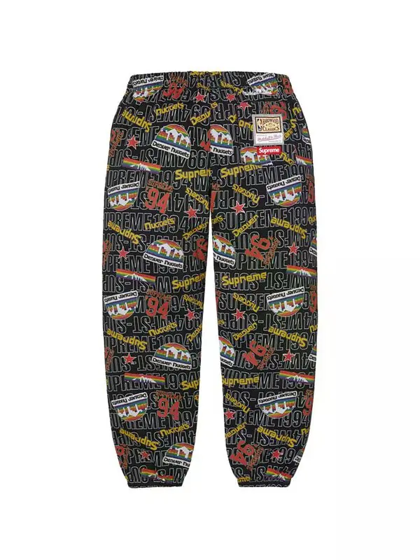 Supreme X Mitchell & Ness Nba Logo-print Track Pants - Black