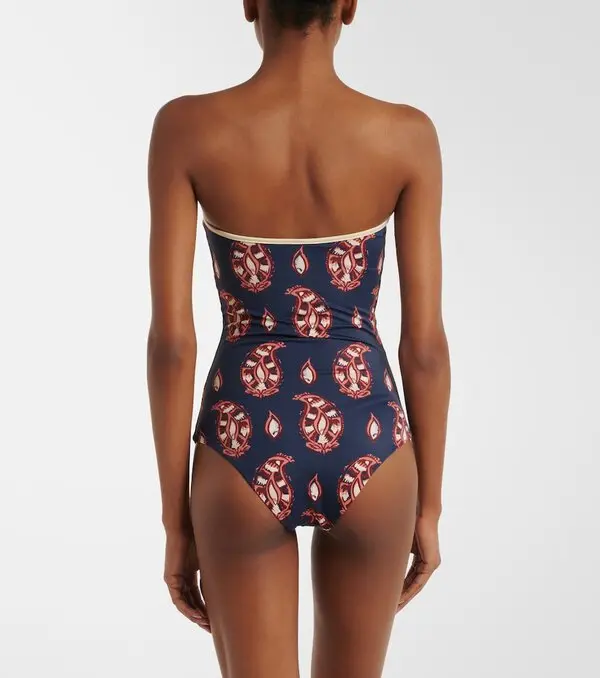 Johanna Ortiz Printed One Piece Swimsuit - Blue