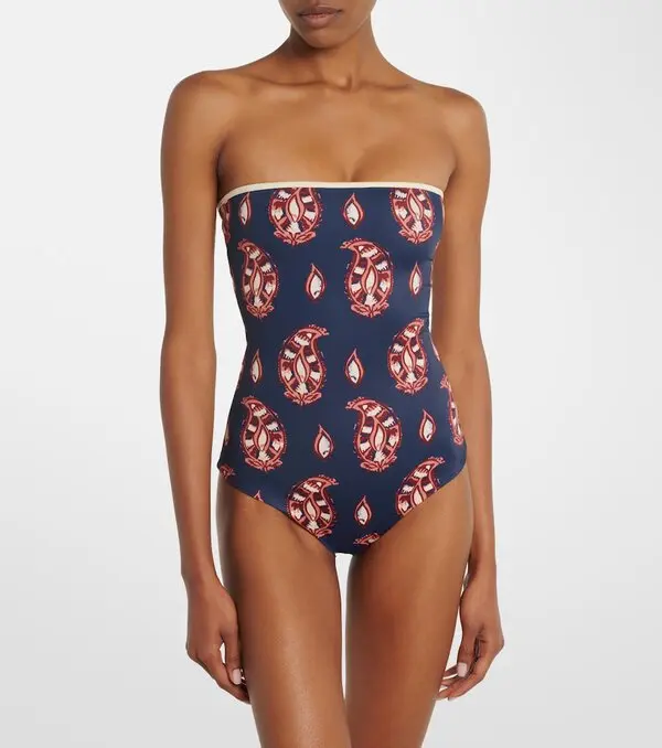 Johanna Ortiz Printed One Piece Swimsuit - Blue