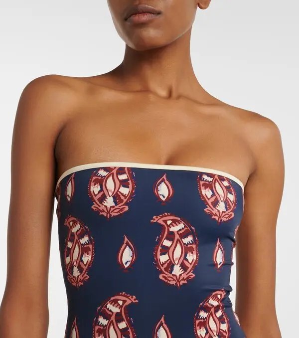 Johanna Ortiz Printed One Piece Swimsuit - Blue