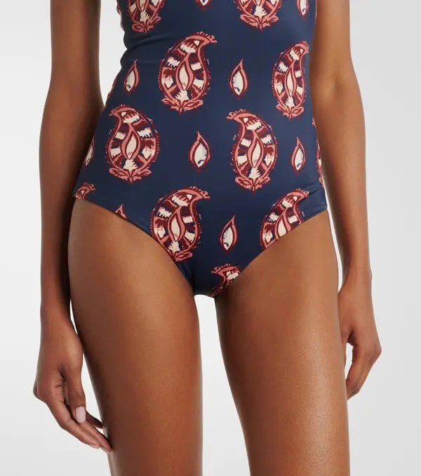 Johanna Ortiz Printed One Piece Swimsuit - Blue