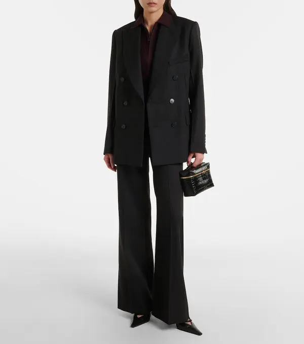 Victoria Beckham Vanity Croc-effect Leather Vanity Bag