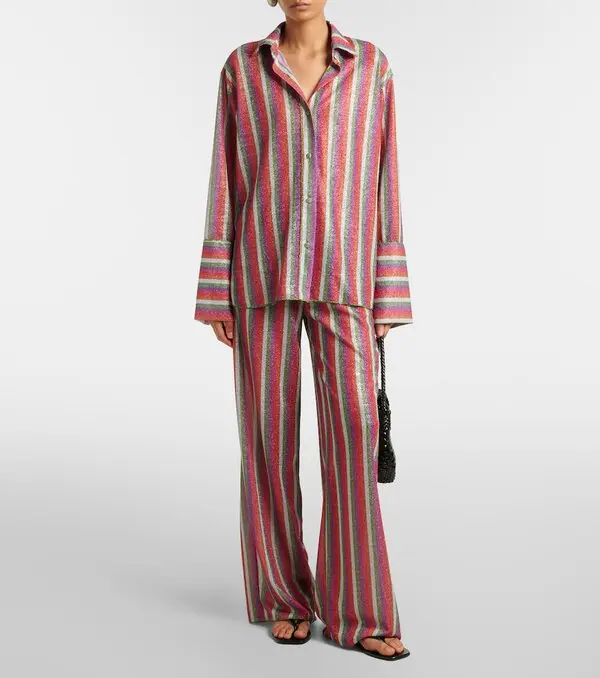 Oseree Lumiere Striped Shirt