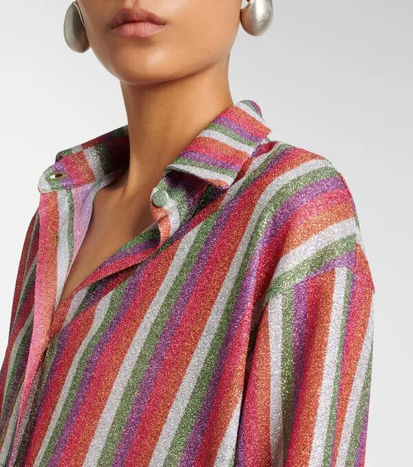 Oseree Lumiere Striped Shirt