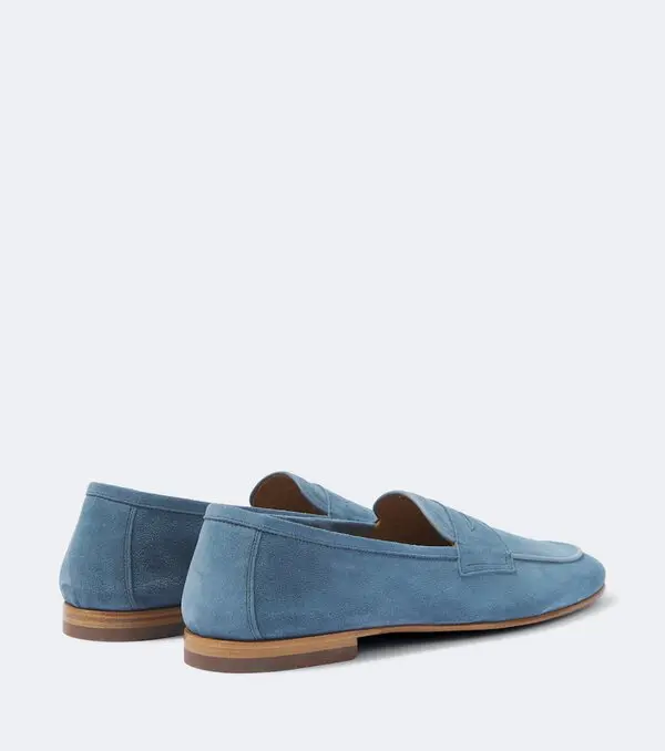 Frescobol Carioca Leme Suede Penny Loafers - Blue