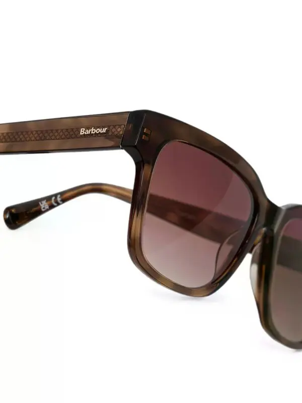 Barbour Tortoiseshell-effect Square-frame Sunglasses