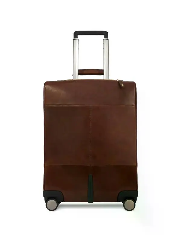 THE BRIDGE Leather Logo Plaque Suitcase