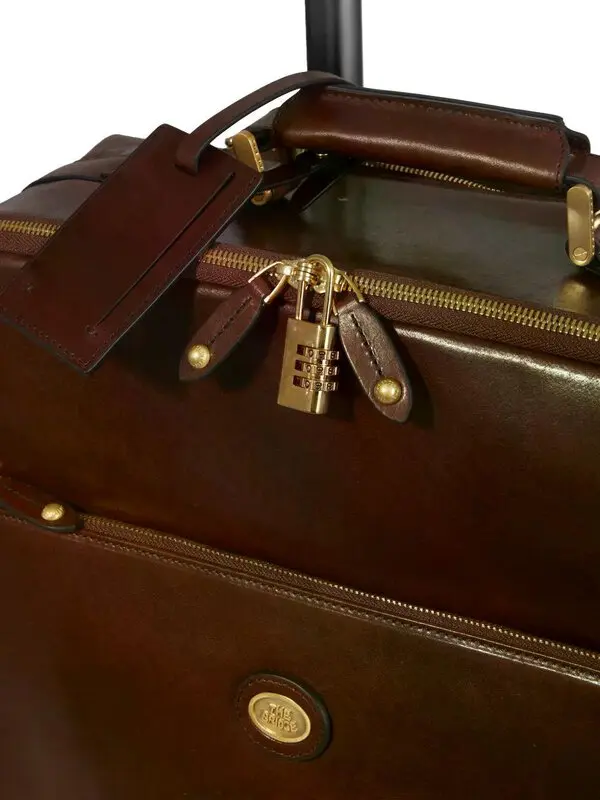 THE BRIDGE Leather Logo Plaque Suitcase
