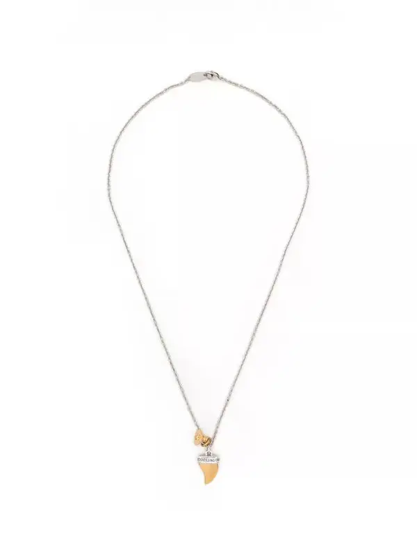 VIVIENNE WESTWOOD Tone Shark Tooth Pendant Necklace - Silver