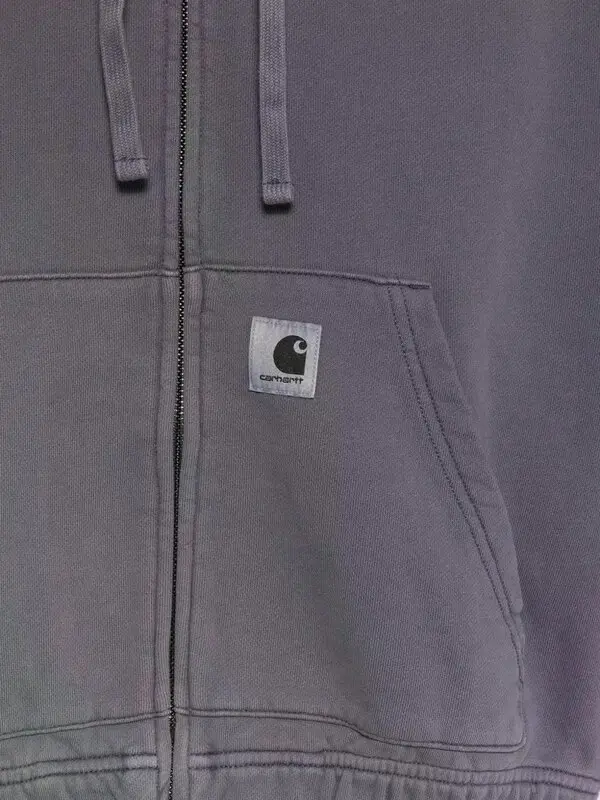 Carhartt Work In Progress Logo-patch Zip-up Hoodie