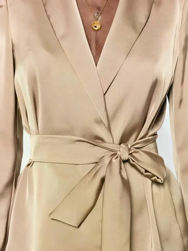 PENNYBLACK Belted Satin-finish Jacket
