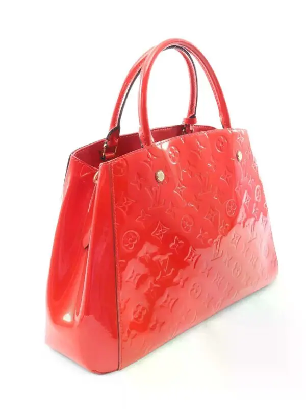 LOUIS VUITTON Montaigne Mm Monogram Tote Bag - Red