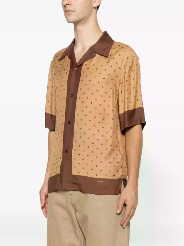 Sandro Monogram-pattern Shirt - Neutrals