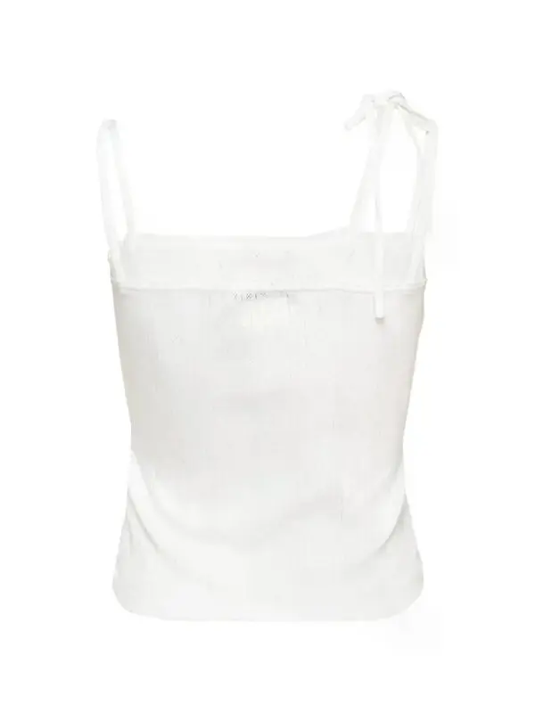 Mardi Mercredi Eyelet Detail Ribbon Sleeveless Top