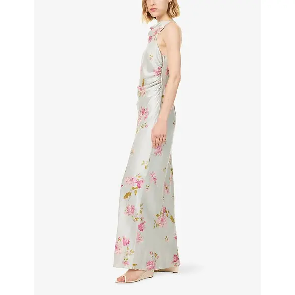 REFORMATION Anaiis Floral-print Silk Maxi Dress