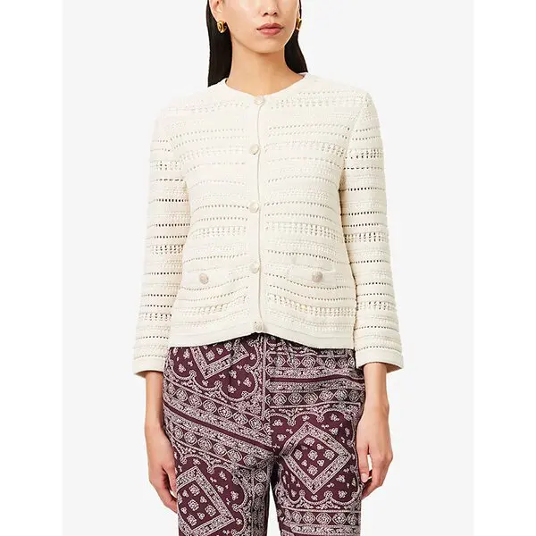 Veronica Beard Bellingham Cotton Knit Cardigan