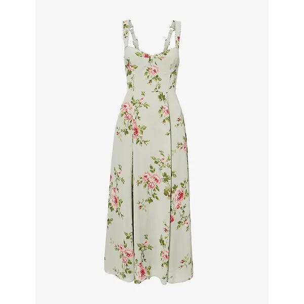 REFORMATION Lela Floral-print Woven Midi Dress - Chorus