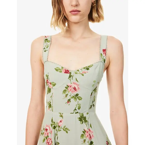 REFORMATION Lela Floral-print Woven Midi Dress - Chorus